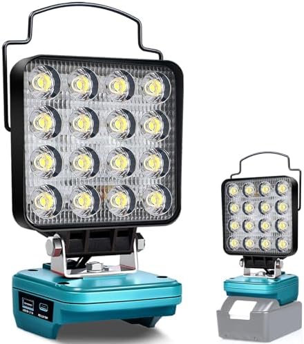 LED Work Light for Makita 18V Battery-Cordless Handheld Flood Lights ...