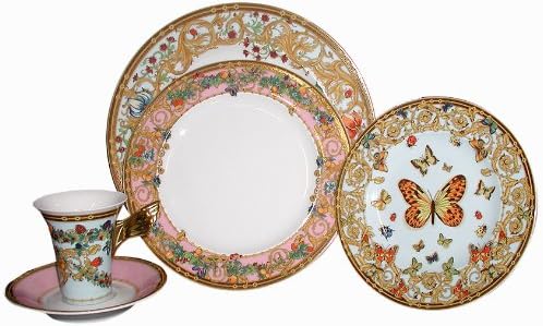 Amazon.com | Versace Le Jardin 77pc Set: Dinnerware Sets: Dinnerware Sets