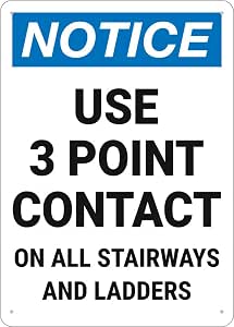 Amazon.com: Puhayexi Notice Use 3 Point Contact On All Stairways ...