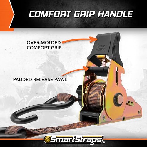 Snapklik.com : SmartStraps 10 Retractable Ratchet Straps, 2 Pack Heavy ...