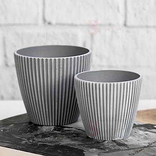 Buy SATYAM KRAFT 2 Pcs Small Unbreakable Melamine Planter Vase for ...
