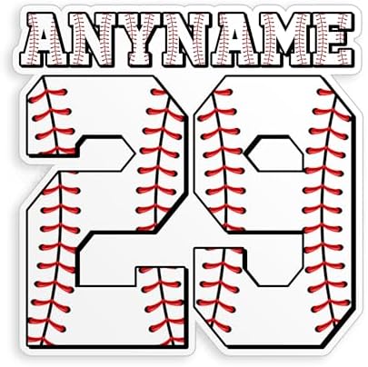 Amazon.com: Custom Name Baseball Sticker, Personalized Name Baseball ...
