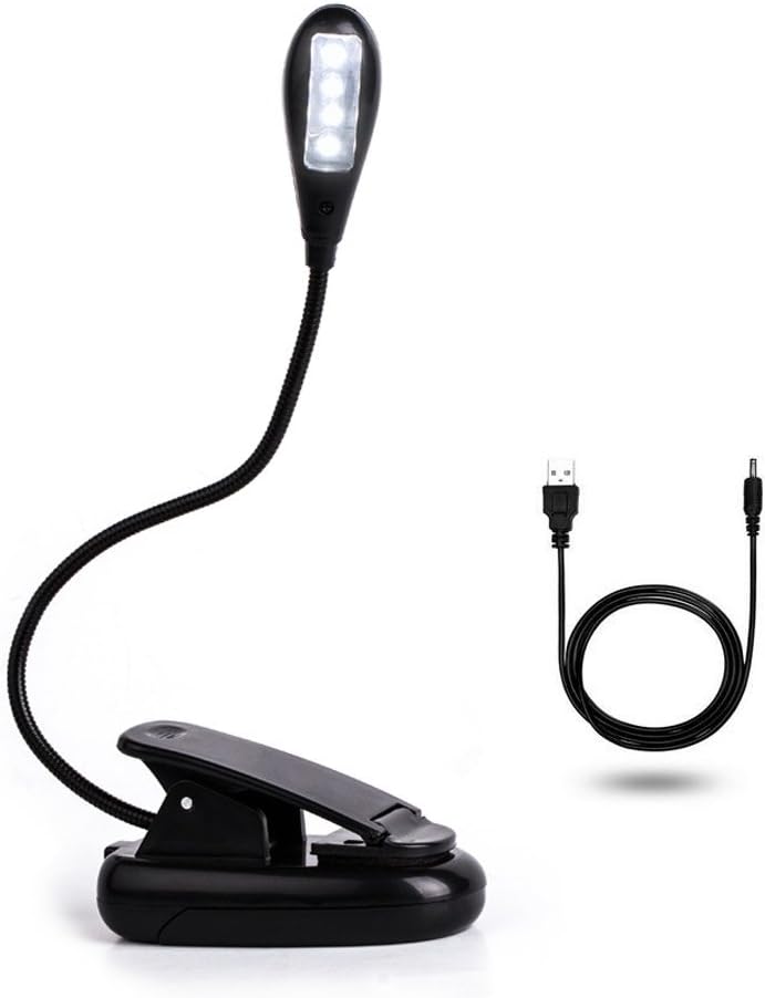 Amazon.co.jp: 読書灯 デスクライト YJC ledライト クリップライト ブックライト 譜面台用 usb給電 電池式 ...
