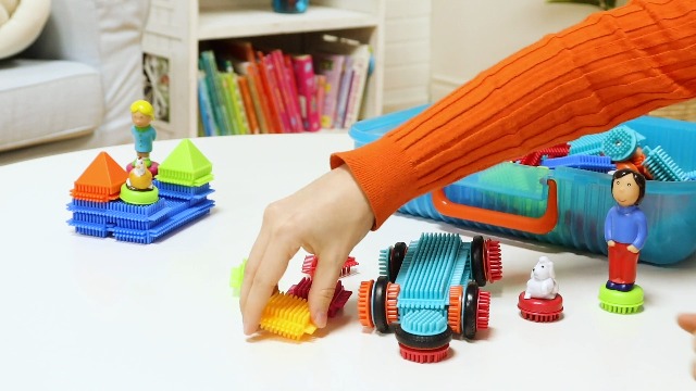 Snapklik.com : Bristle Blocks- STEM Interlocking Building Blocks- 112 Pc Playset- Developmental ...