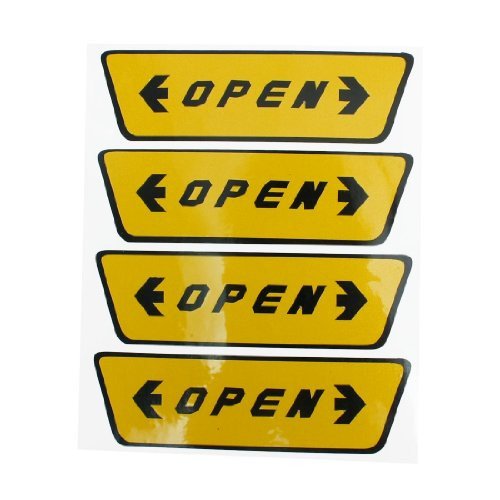 Alcoa Prime4 Pcs Adhesive Yellow Black Letters Style Sticker for ...