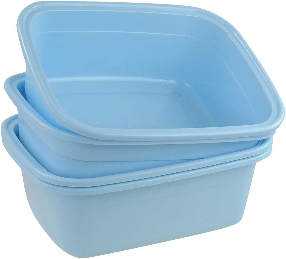 Amazon.com: Wekioger Plastic Dish Pan, 14 Quart Bus Tubs, 4-Pack (Black ...