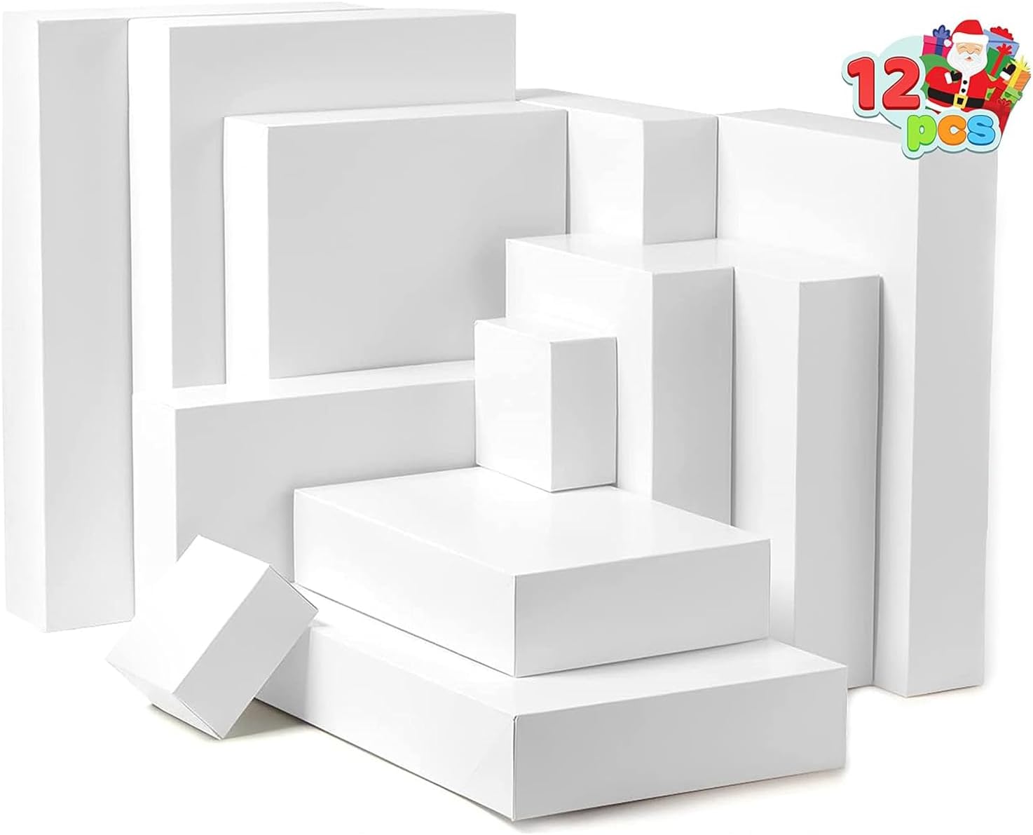 Amazon.com: JOYIN 12 PCS Christmas Shirt Gift Boxes with Lids, 4'' Deep ...