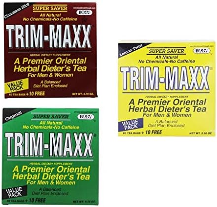 Amazon.com : Trim Maxx Tea 60 Bags Variety (3 Pack) : Grocery & Gourmet ...
