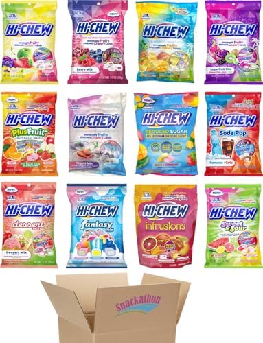 Amazon.com : Mighty Merchandise Fruit Chew Variety Pack, Gluten-Free, 8 ...