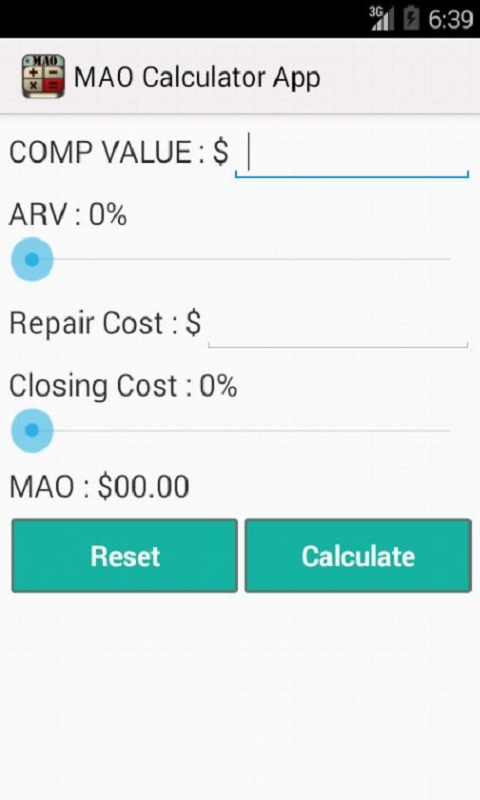 MAO Calculator - Best Real Estate Maximum Allowable Offer Calculator ...
