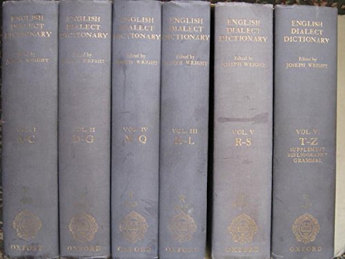 The English Dialect Dictionary (6 Volumes Set): Amazon.co.uk: Joseph ...