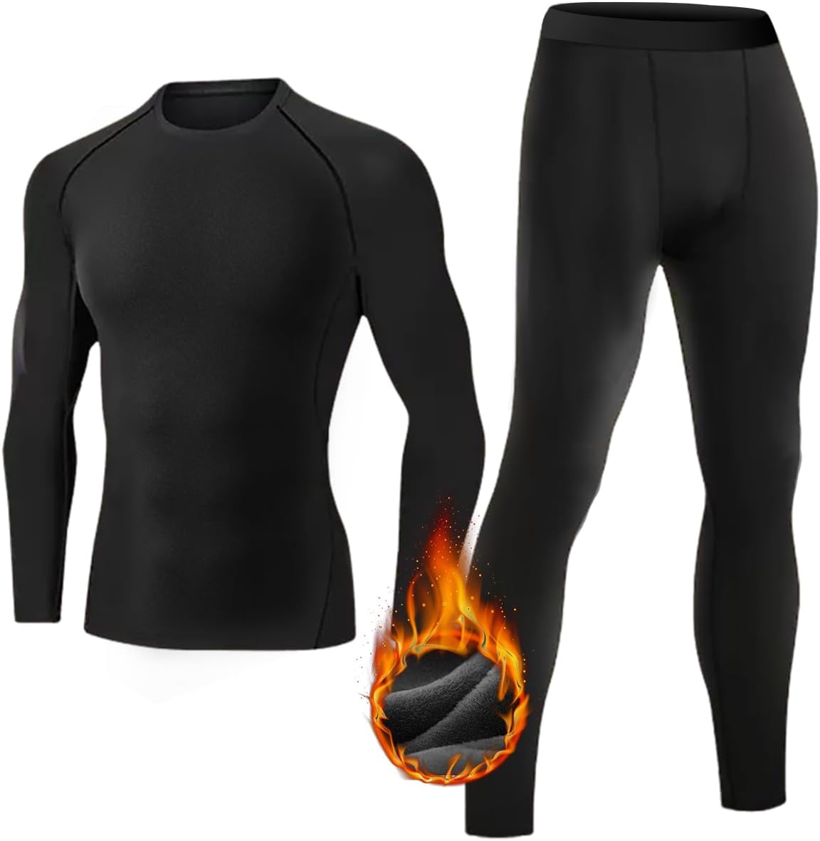 Thermal Underwear Mens Set - Winter Warm Quick Dry Top and Bottoms ...