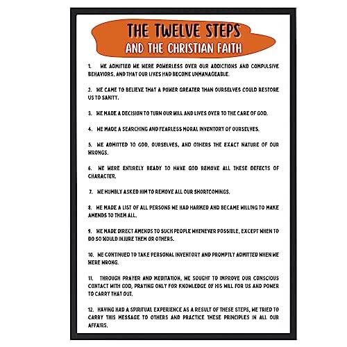 Amazon.com: 12 Steps for Christians Poster - The Twelve Steps and ...