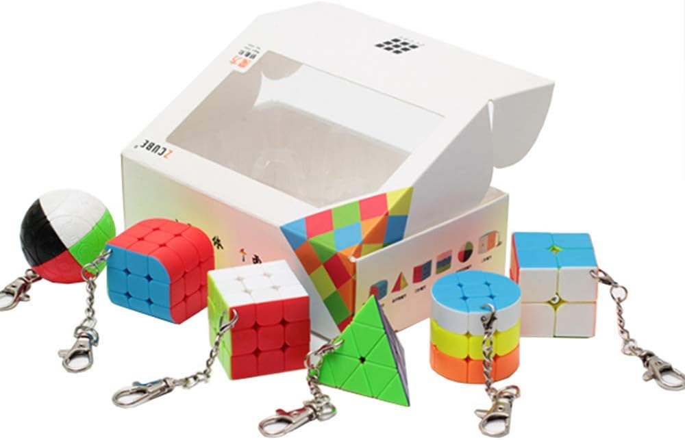 Amazon.com: SUN-WAY Speed Cube Set of 2x2 3x3 Cylinder Trihedron ...