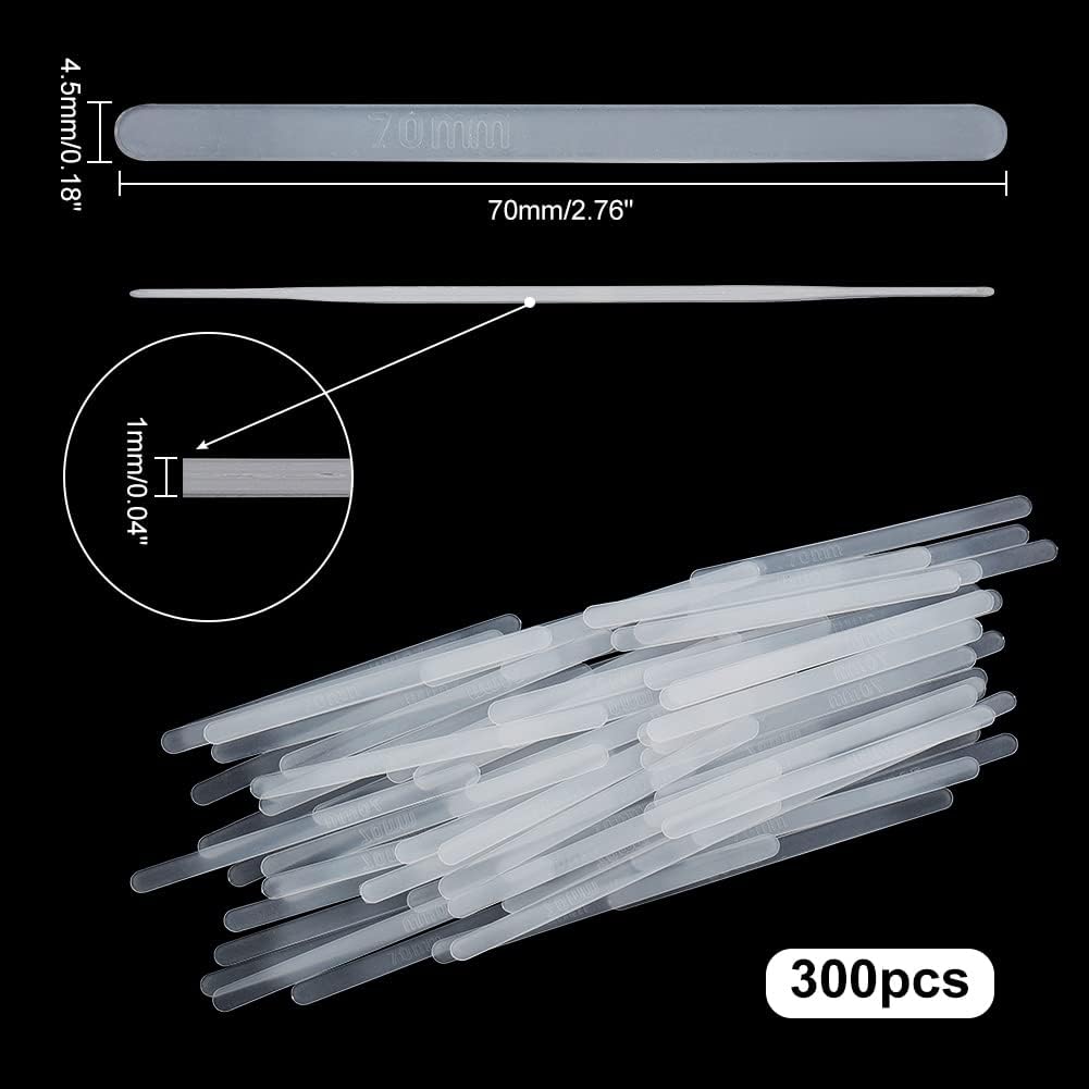 320 Pcs Clear Plastic Boning 4 Style Nylon Fishbone Sewing Corset Strip ...