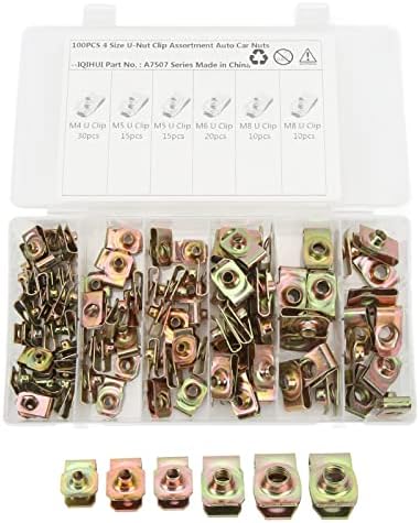 100pcs U Nut Clip, Extruded U Nuts M4 M5 M6 M8 Stainless Steel U Style Clip on Nut U Type ...