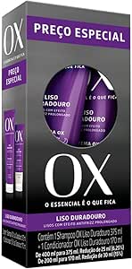 Kit Shampoo 375ml + Condicionador 170ml OX Liso Duradouro | Amazon.com.br
