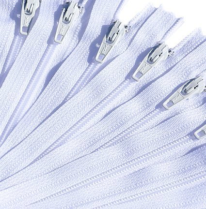 Amazon.com: 18" YKK White Zippers for Apparel, Handbag, Sewing & Craft ...