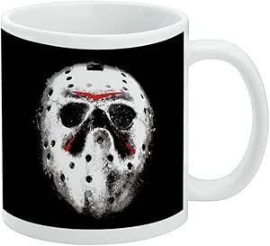 Amazon.com | Friday the 13th Jason Mask Ceramic Coffee Mug, Novelty ...