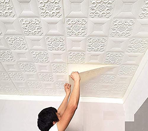 ViRu Expo Ceiling 3D Wallpaper Sticker Panels/Ceiling Wallpaper for ...