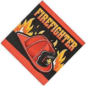 Amazon.com: Firefighter Party Beverage Napkins - Party Supplies - 16 ...