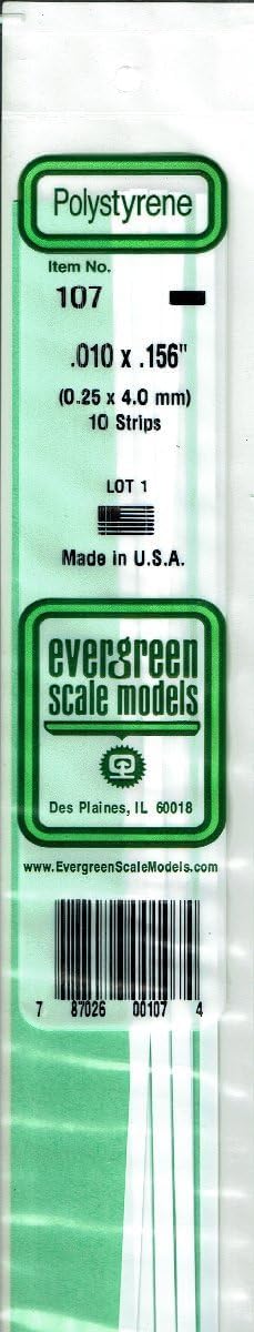 Amazon | エバーグリーン .010x.156 プラ棒 0.25x4.0mm 10本入り | ホビー用素材 通販