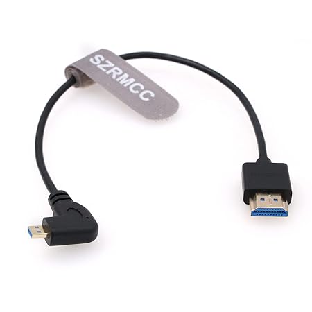 Buy SZRMCC 8K Micro HDMI to HDMI Cable 90 Degree Right Angled High ...