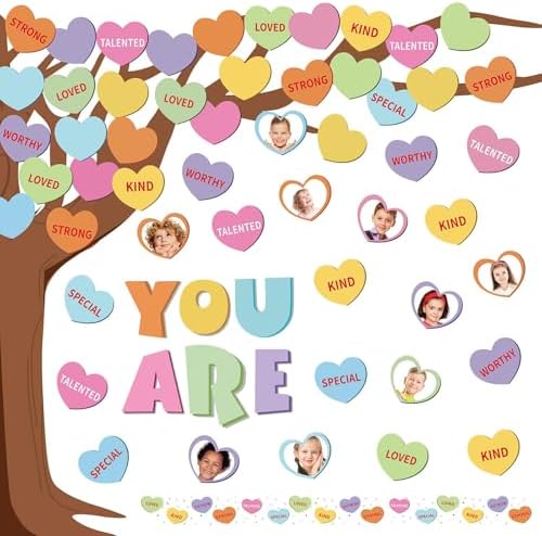 Amazon.com : JUNEBRUSHS 72 PCS Valentine's Day Bulletin Board ...