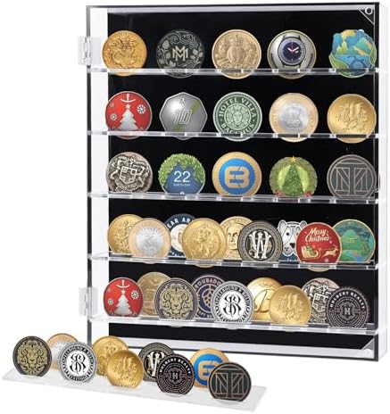 Amazon.com: 7 Rows Challenge Coin Display Case with HD Tempered Glass ...