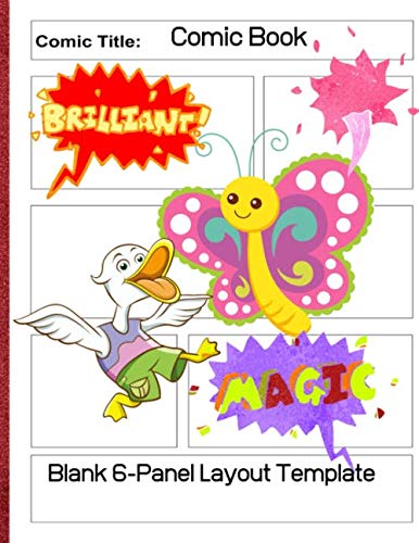 Amazon.com: Comic Book: Blank 6-Panel Layout Template. Great for the ...
