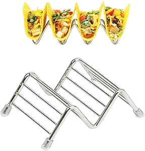 Amazon.com: ToBe-U Taco Shell Stand Up Holders Premium Stainless Steel ...