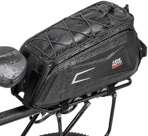 KEMIMOTO Bike Rear Rack Bag, 9L EVA Hard Shell Water-resistant Bicycle ...
