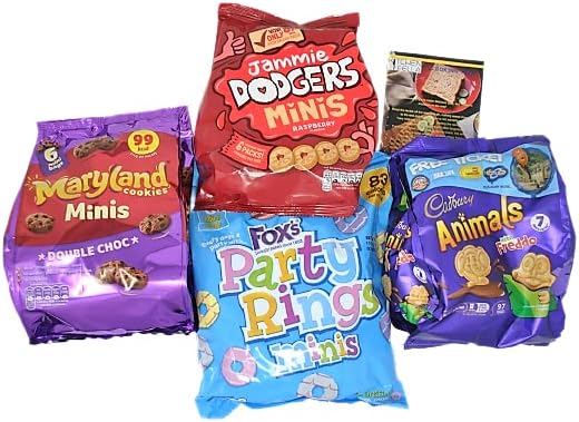 Mini Biscuits Selection Pack with Fox's Mini Party Rings, Jammie ...