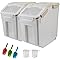 Amazon.com: RUIAN 2Pcs Large Flour Storage Container Bin 25Lb Airtight ...