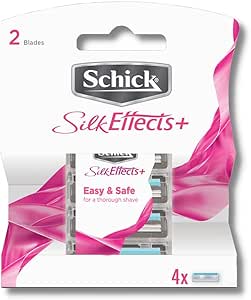 Schick - Silk Effects, 4 Razor Refills, 2 Blade Razor, Twin Blade Razor ...