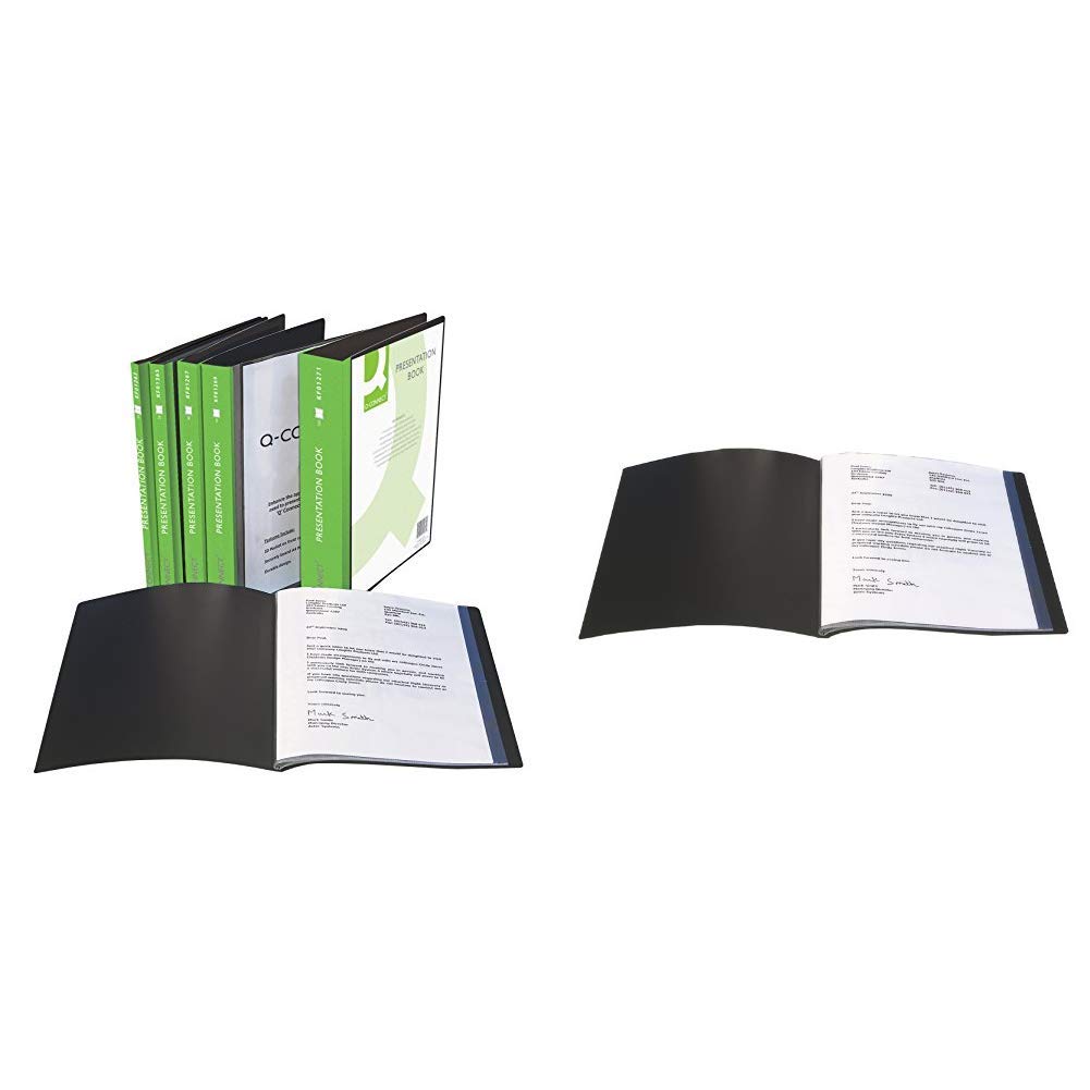 Q-Connect KF01269 60-Pocket Presentation Book - Black & A4 40-Pocket ...