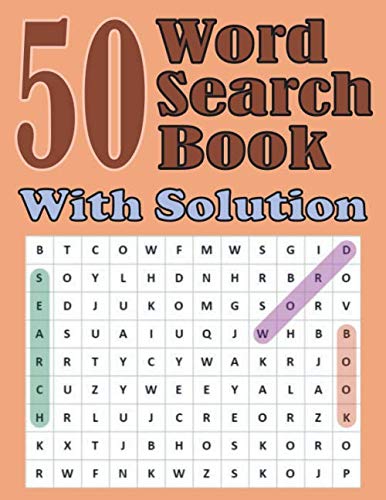 50 Word Search Book With Solution: 50 Word Search Puzzles, Fun And ...