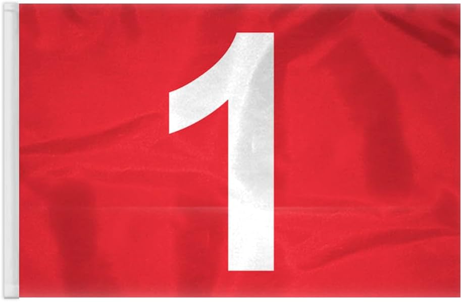 Amazon.com : AGAS 14x20 inch Numbered Golf Flag with Tube Inserted No 1 ...