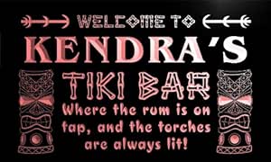 Amazon.com : pmg405-r Kendra's Tiki Bar Mask Beer Pub Neon Light Sign ...