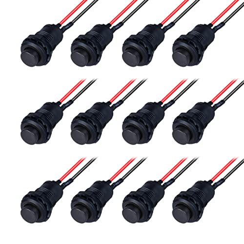 Snapklik.com : DMWD 12-Pack 12mm Mini Momentary Push Button Switch AC ...