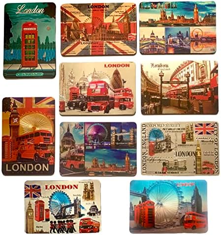 12 London souvenirs metal fridge magnets British Union Jack England ...