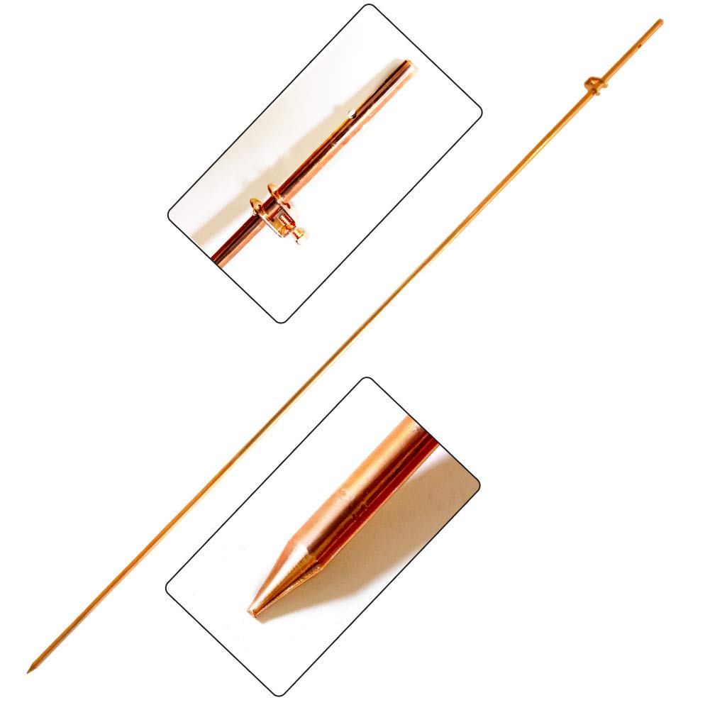 Ground Rod 3/8''x4', Grounding Stake, Bonded Electrical Fence Grounding ...