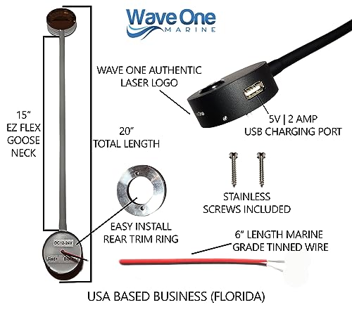 Snapklik.com : Wave One Marine Dual Color Gooseneck LED Chart Reading ...