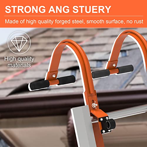 500 Dechoga 2-Pack Heavy Duty Ladder Roof Hook, lbs Weight Foldable ...