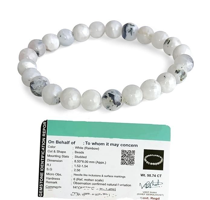 Buy Original Rainbow Moonstone Bracelet with Lab Certificate for Men ...