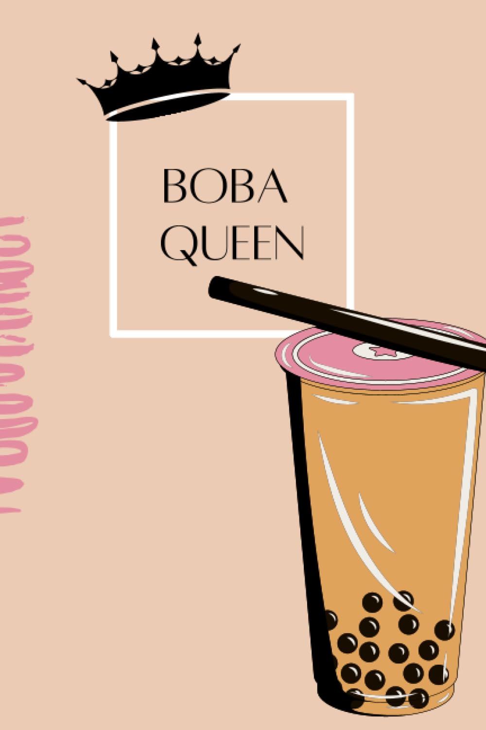 Bubble Milk Tea Notebook - Boba Queen - Wide Ruled Composition Notebook ...