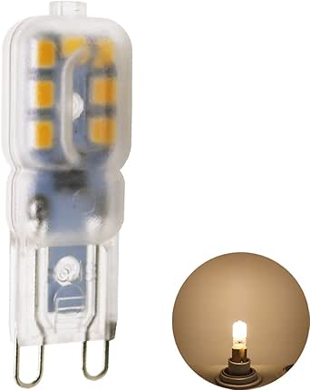 G9 LED bulbs, warm white, 1.5 watt, 140 lm, replaces 15 W halogen bulb ...
