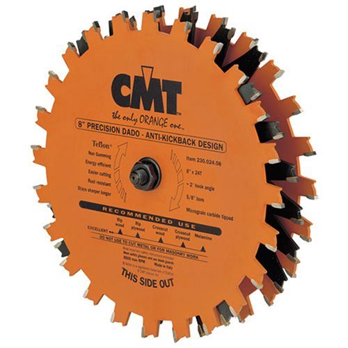 CMT 230.024.08 8" x 24 Tooth, 5/8" Bore, Precision Dado Blade Set ...