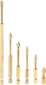Amazon.co.jp: Driver bits with abrasion-resistant gold titanium fit ...