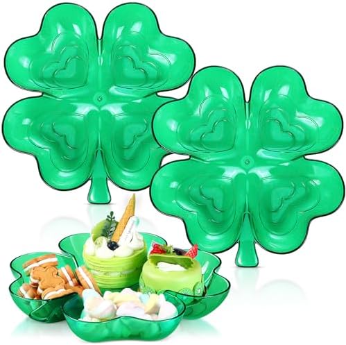 Amazon.com | Wiwiqing 2 Pcs St. Patrick's Day Four Leaf Clover Shaped ...